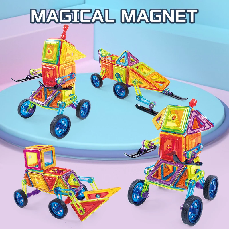 72pcs Educational Magnetic Tile Building Blocks Educational Toy Set ...