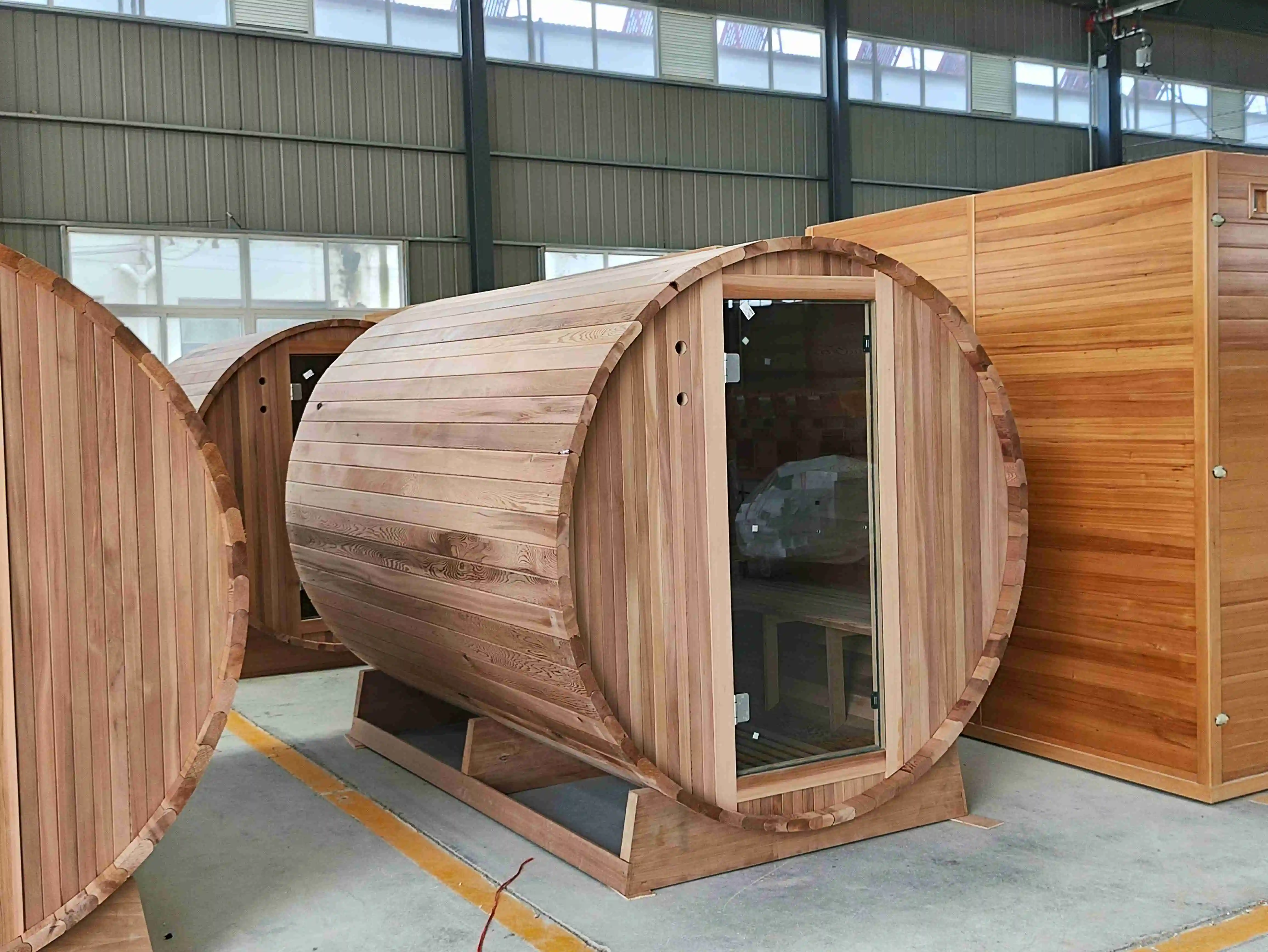 2025 New Design Traditional Steam Sauna Barrel for 4 Person Factory ...