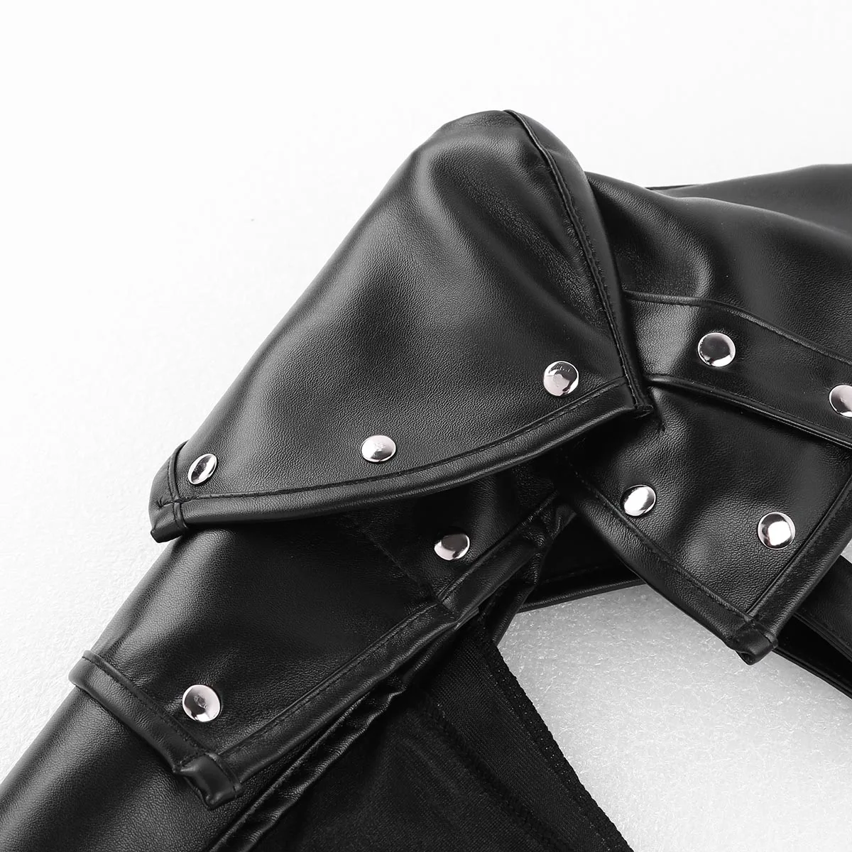 Gothic Steampunk Single Shoulder Armors Arm Strap Set Adjustable Metal ...