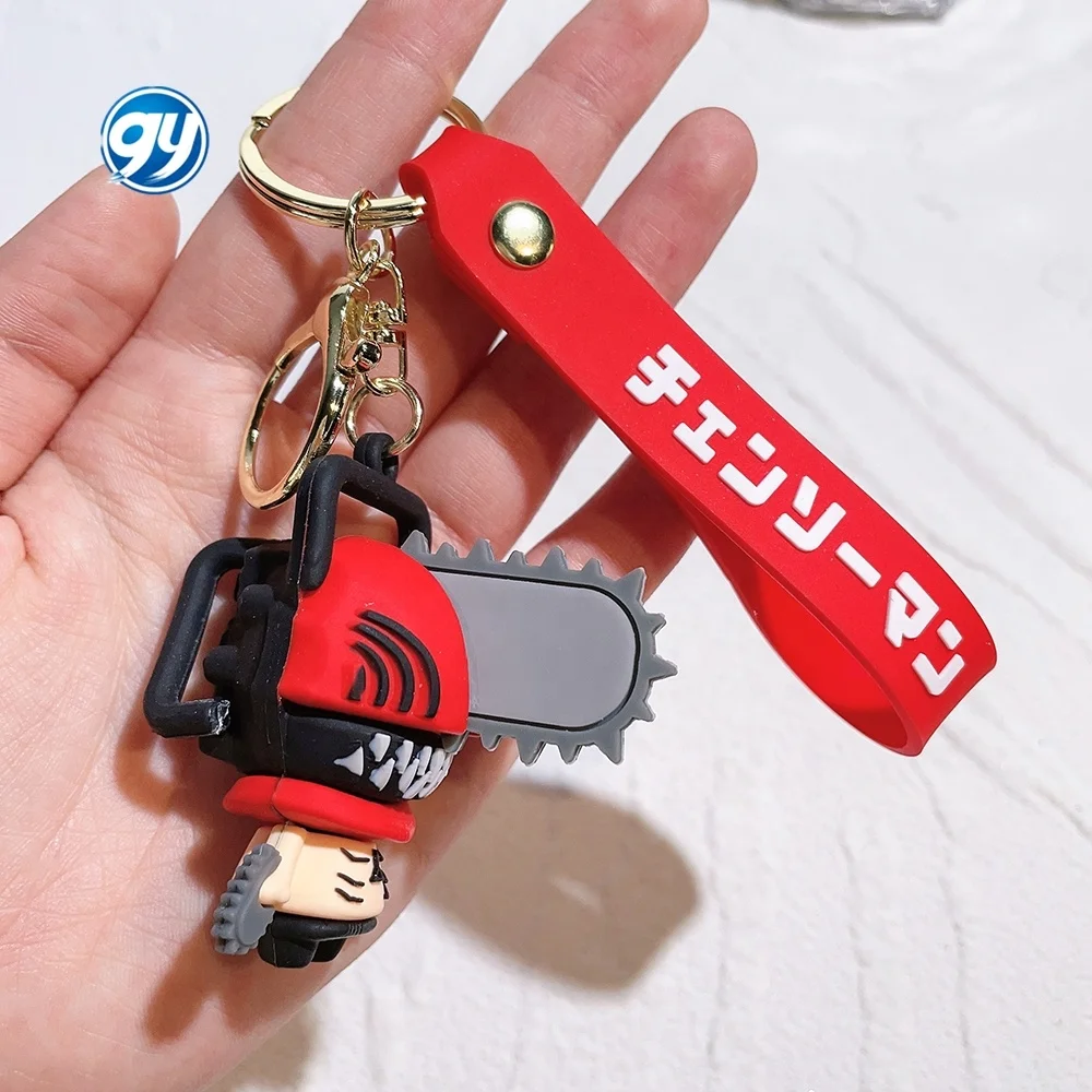 Cartoon Anime Chainsaw Man Pvc Figurine Model Keychain Cute Denji ...