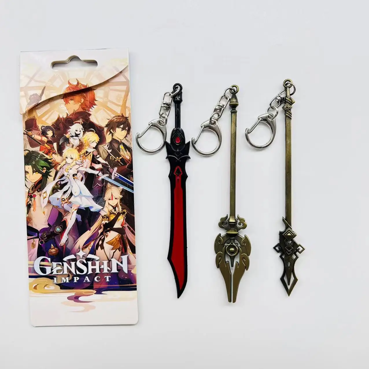 22 Design Mini Sword Model Metal Keychain In Blister Card Packaging For ...