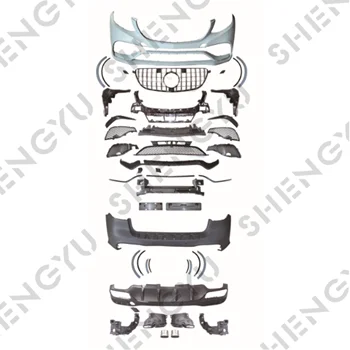 Body Kit Include Front Bumper Assembly Rear Lip Exhaust For Mercedes Benz Gle W166 15-18 Normal ...