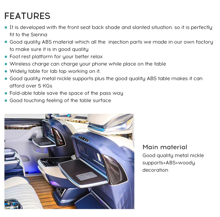 Commercial Vehicle Modified Backrest Table Folding Electric Multi ...