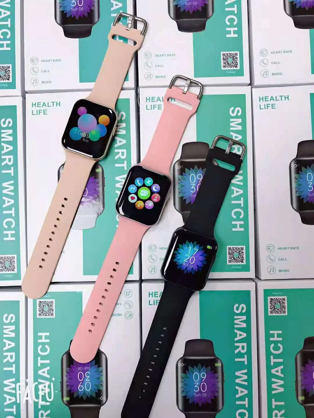 New Products Smartwatch T68 Pro Phone Call Music Heart Rate Full Curved ...