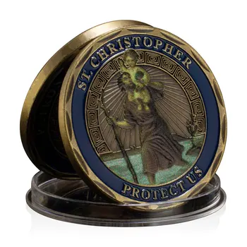 St.christopher Protect Us Souvenir Patron Saint Of Travelers ...