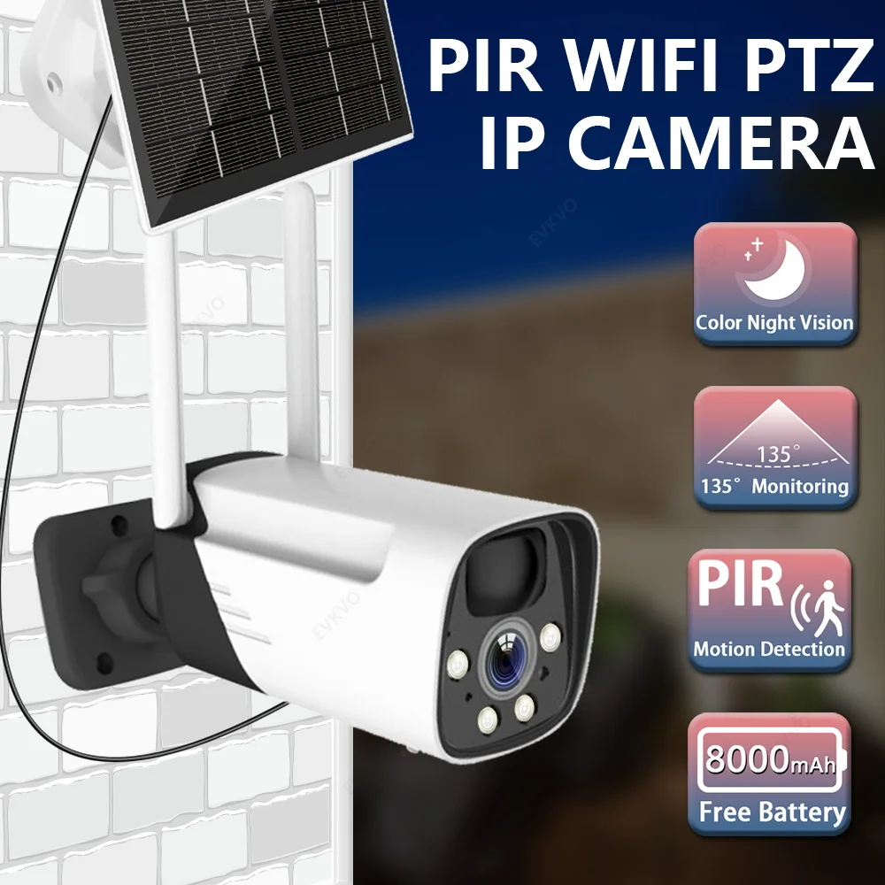 ICSEE 3MP Outdoor Solar Camera Wifi Supports 180 Degree VR Panorama ...