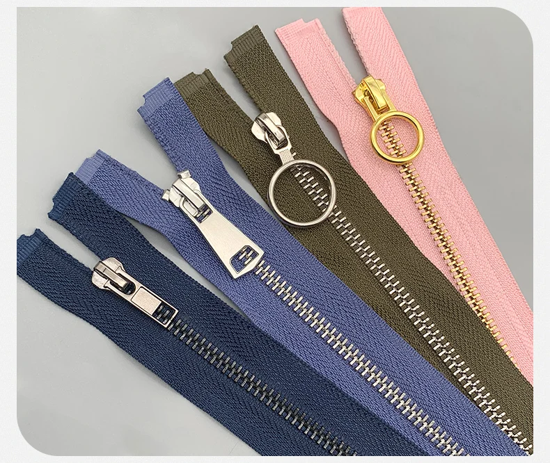 Professional Supplier Custom Colorful Zips #5 Shinny Light Gold Brass ...