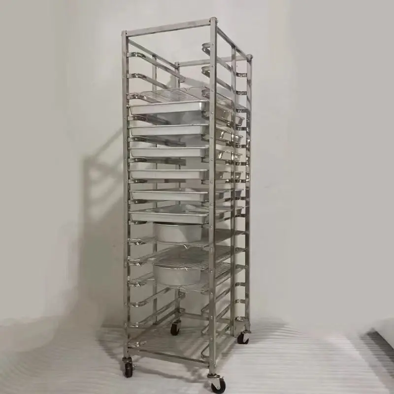 stainless steel tray trolley for drying cooling rack trolley Stainless ...