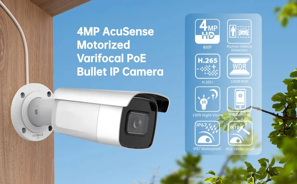 HIK 4MP Varifocal Bullet Camera - Secure Your Space