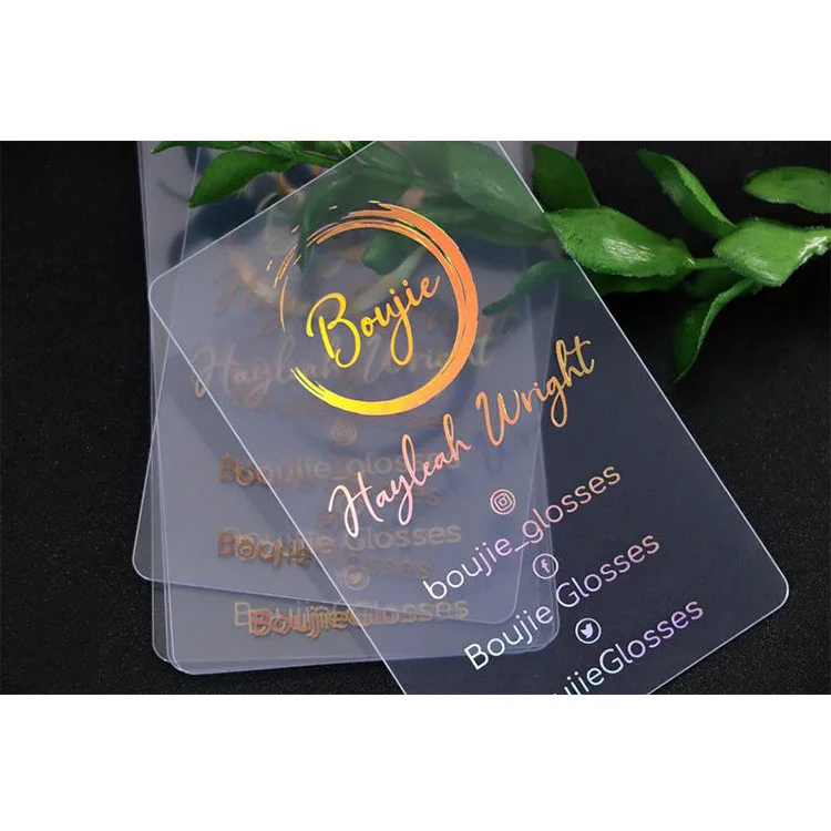 Cheap Design Logo Blank Clear Frosted Card Transparent PVC Business Cards