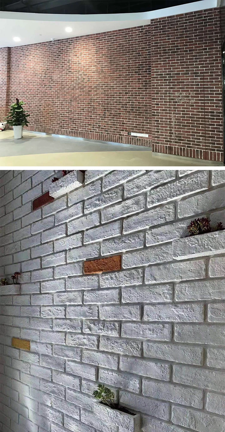 Custom Exterior Red Brick Wall Cladding Artificial Stone Panels Looking ...