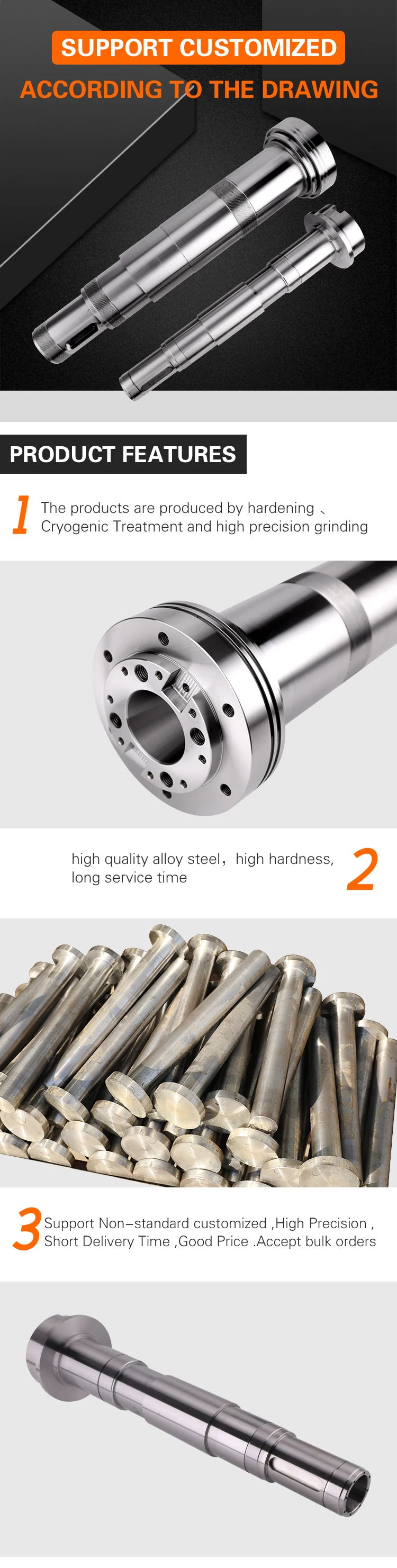 High Precision BT30 BT40 BT50 Broach Machine Tool Spindles