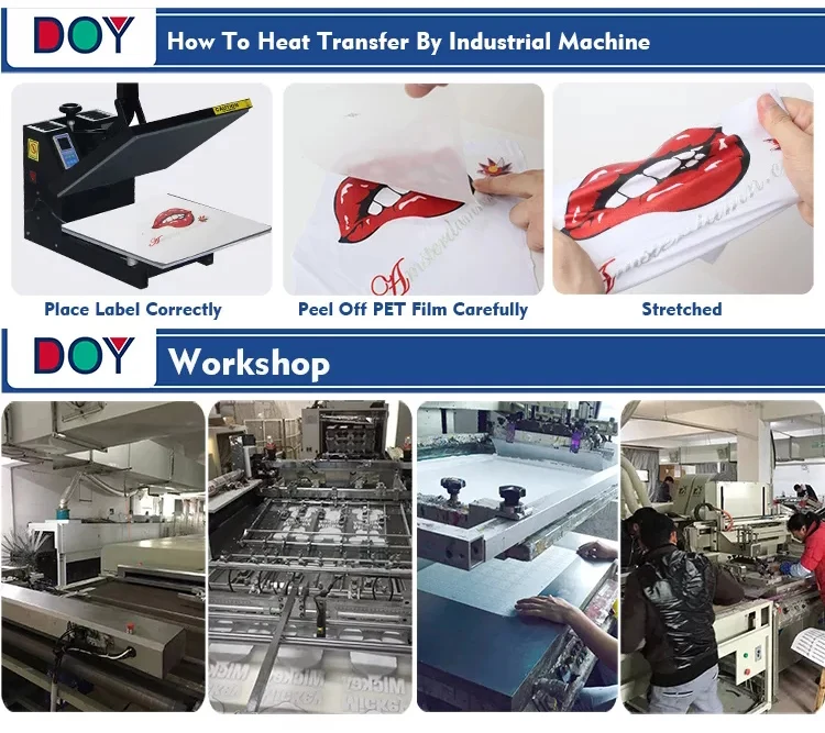 Custom Heat Transfer Logo Vinyl Heat Transfer Label Plastisol Dtf Heat ...