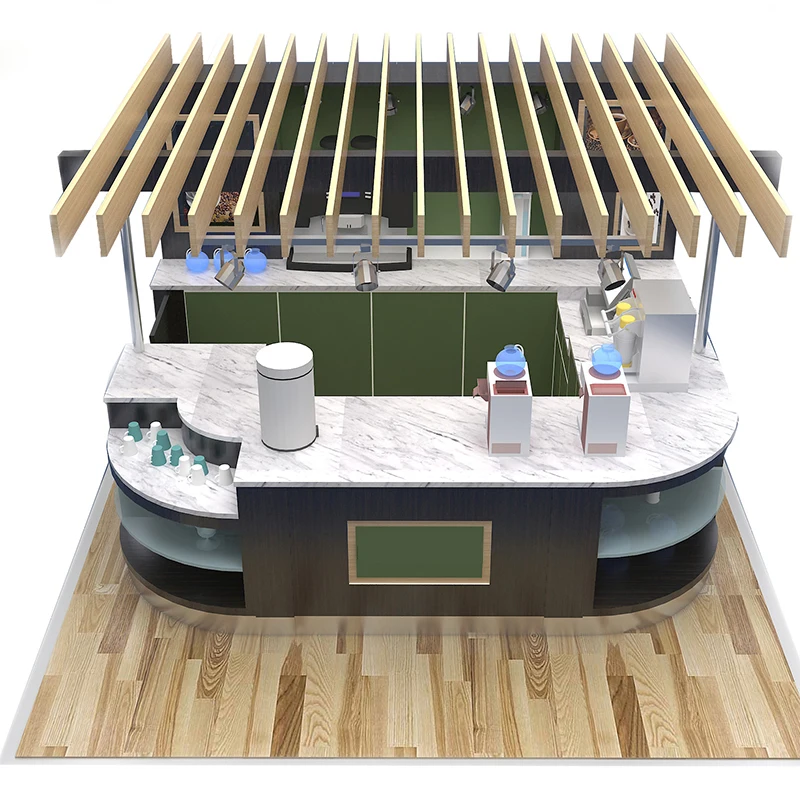 Mall Coffee Kiosk Design - Portable Espresso Cart