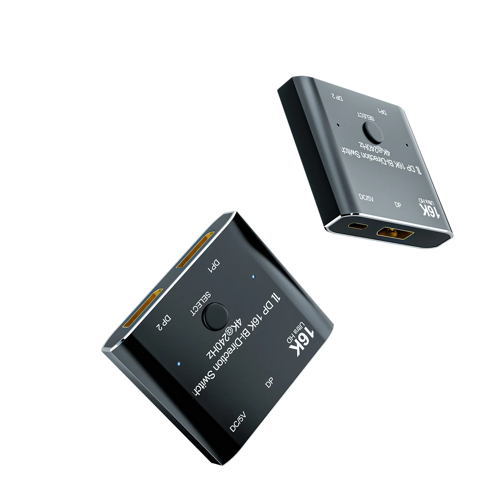 DP Display Port 16K 60HZ Two-Way Video Switcher for Computer & Projector