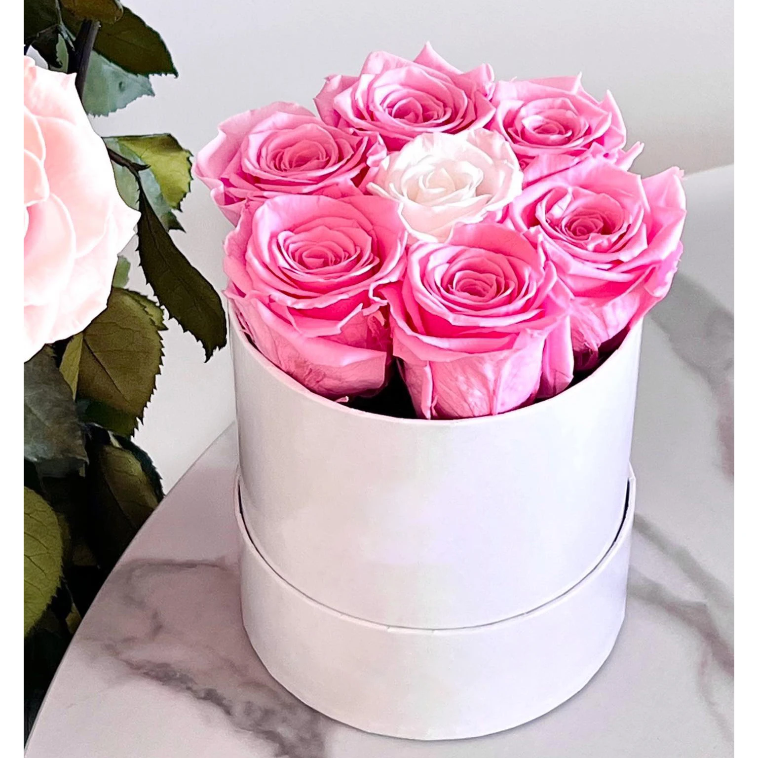 Preserved Rose Light Blue Long Lasting Rose Preserved Flower Box ...