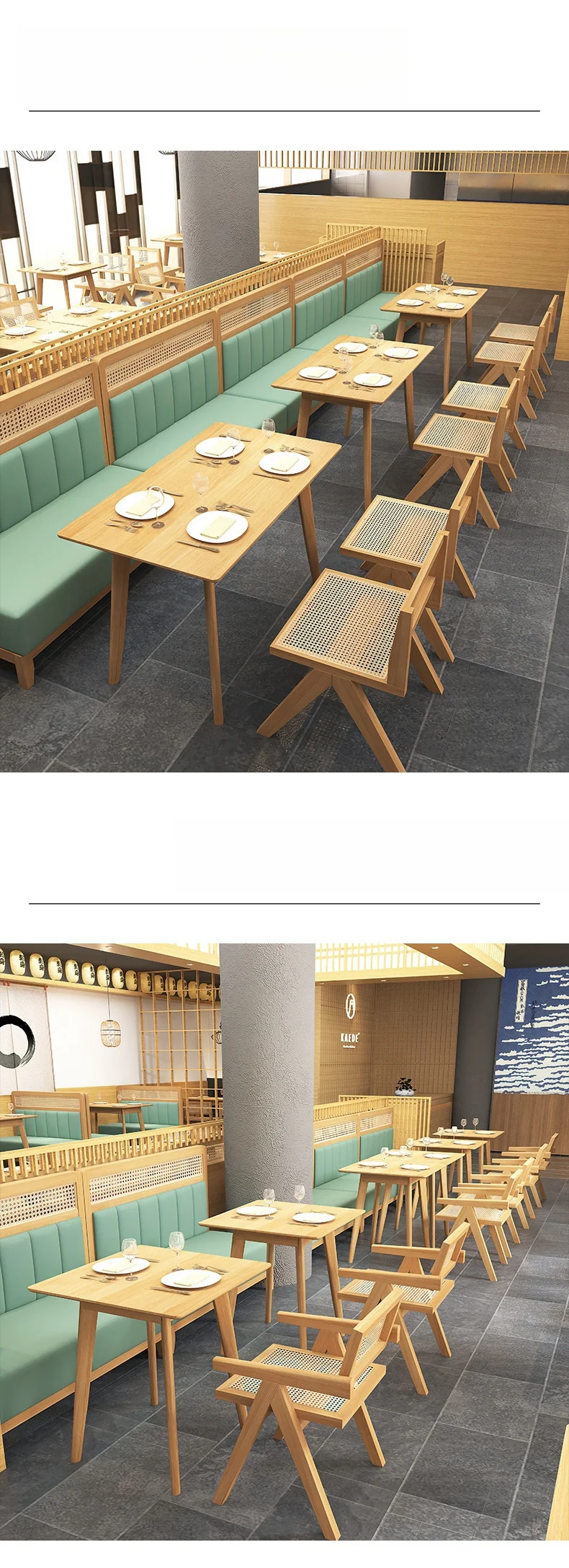 Modern Outdoor Restaurant Booth Seating Solid Wood Frame with Imported ...