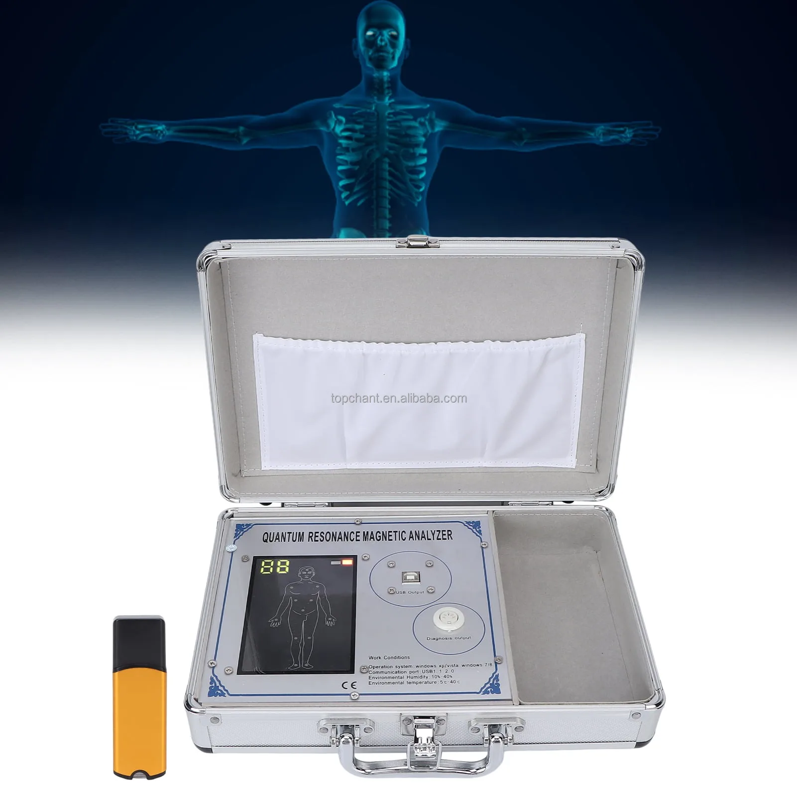 Foldable Quantum Resonance Analyzer - Full Body Health Scan