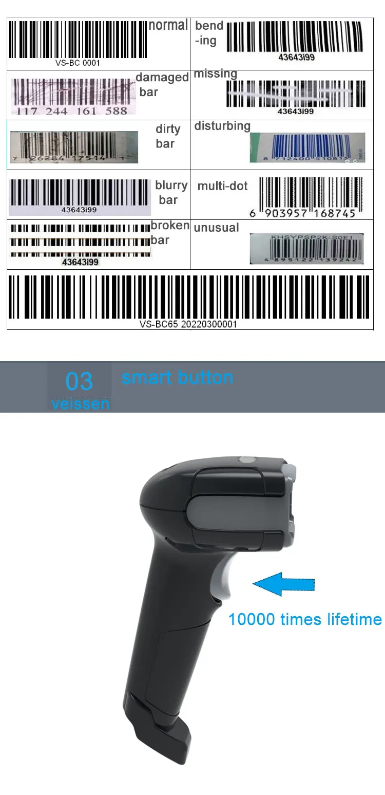 Factory App Pc Screen Code 1d 2d Qr Bar Code Gun Reader Barcode Scanner ...