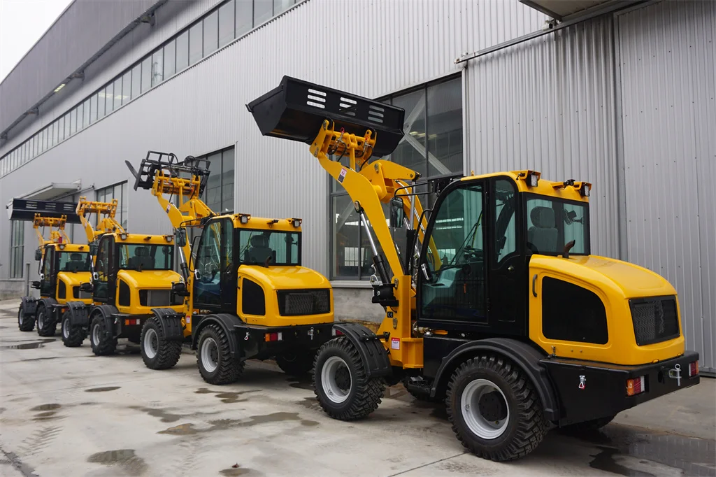 Articulated China Diesel Skid Steer Mini Wheel Compact Utility Loader ...