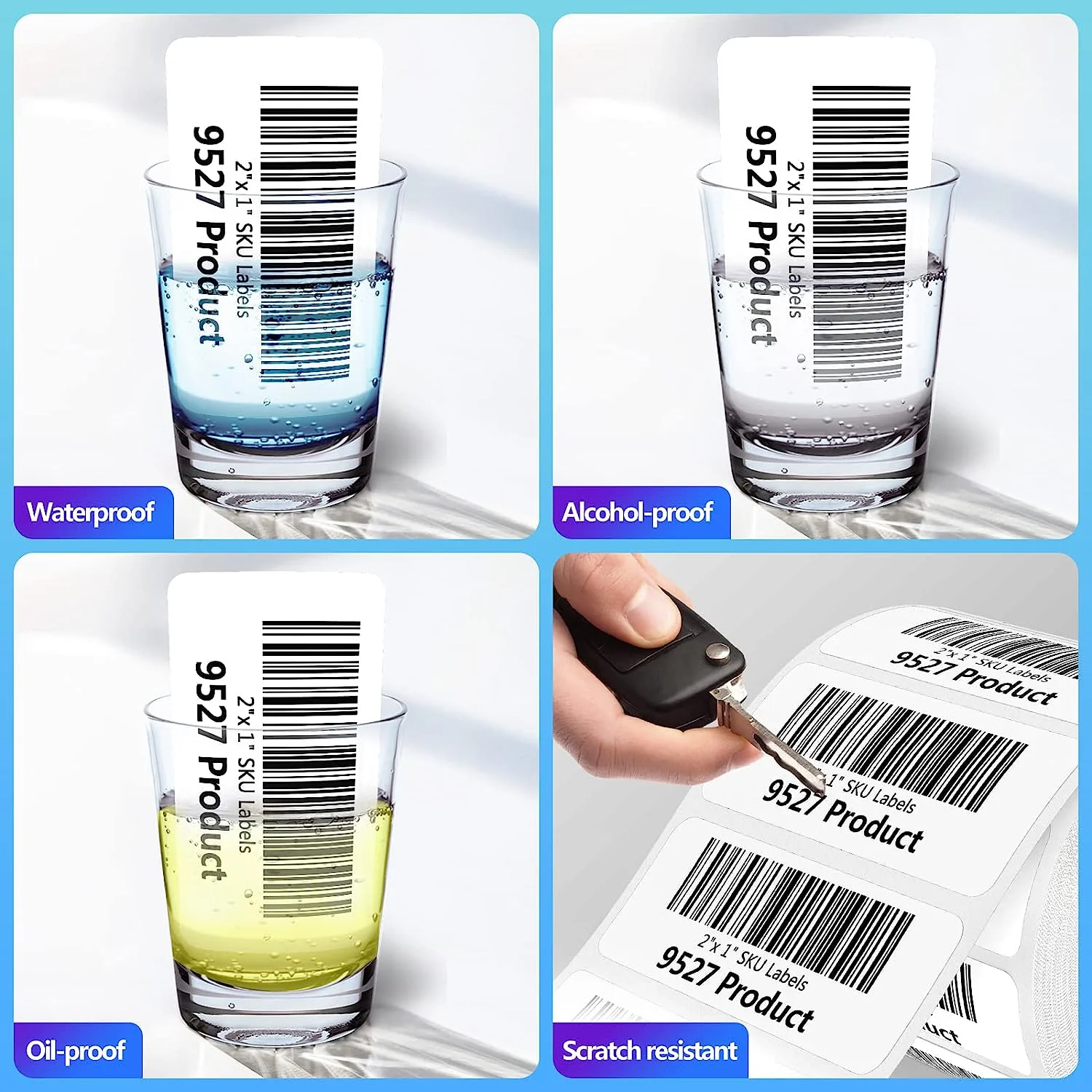 Blank Or Printed Barcode Label 40x30mm Custom Thermal Barcode Sticker ...