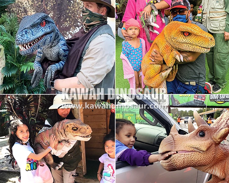 Lifelike Cute Baby Dragon Puppet Dinosaur Hand Puppet