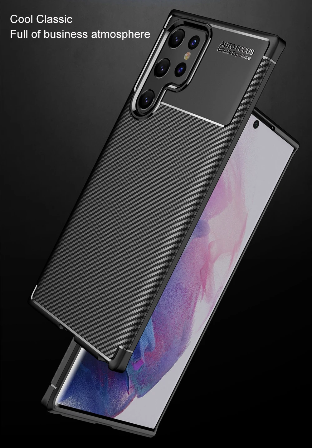 Samsung S24 Ultra Auto Focus - Carbon Fiber Soft Case