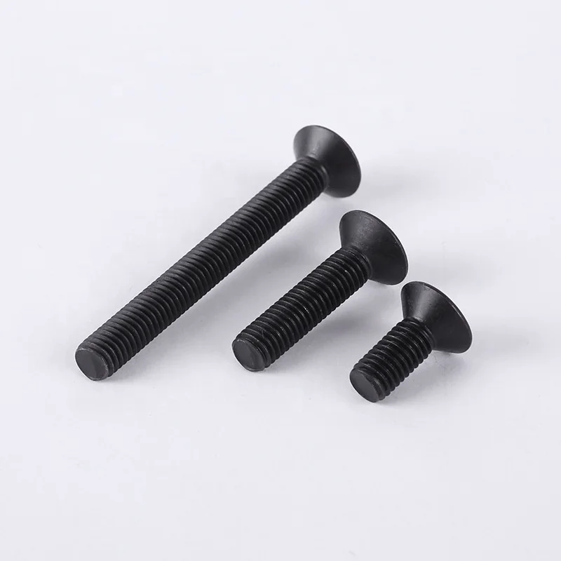 Din7991 M4 M5 M6 M8 Grade 12.9 Black Oxide Flat Socket Head Screw - Buy Flat Head Bolt,Bolts 12. ...