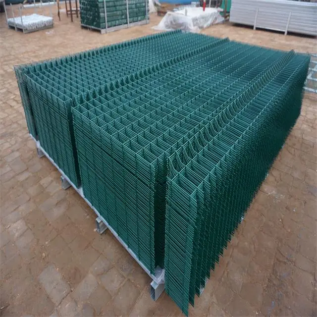Hot Galvanized Steel Metal Garden Fence Pvc Coated Green 3d V Triangle Bending Curved Metal ...