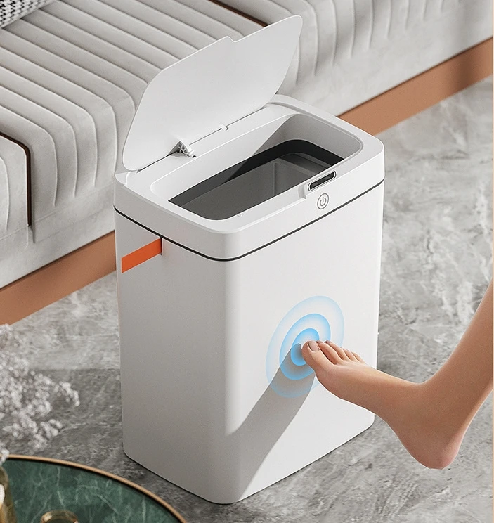 15L Sanitary Waste Bins Waterproof Motion Sensor Automatic Smart ...