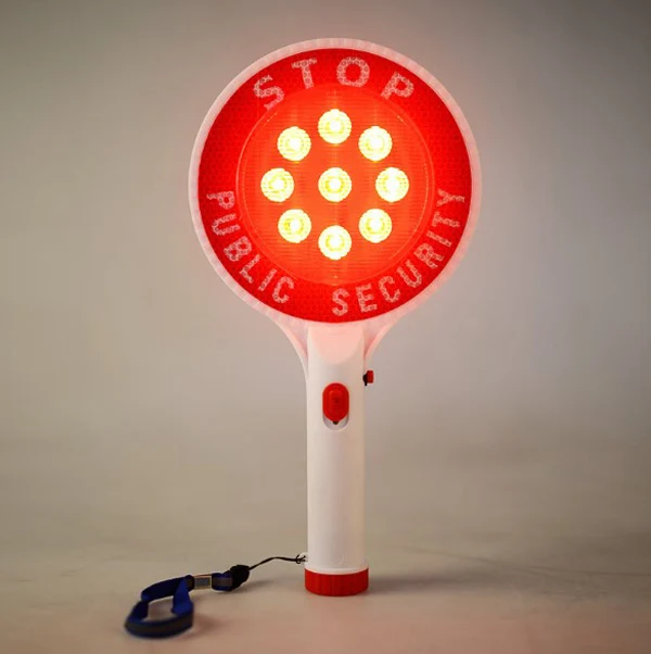 Rechargeable Stop Sign Board Hand Held Stop Sign Led Red Plastic ...