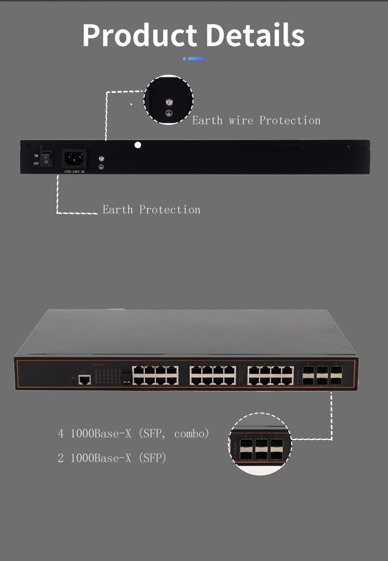 Industrial 100-240vac Poe Switch 4k Stock Switch 4 Ports Passive Poe ...