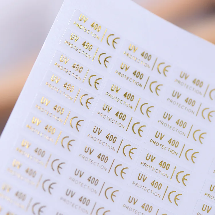 MS M1028 PVC Waterproof Label for Glasses Custom Logo Sticker