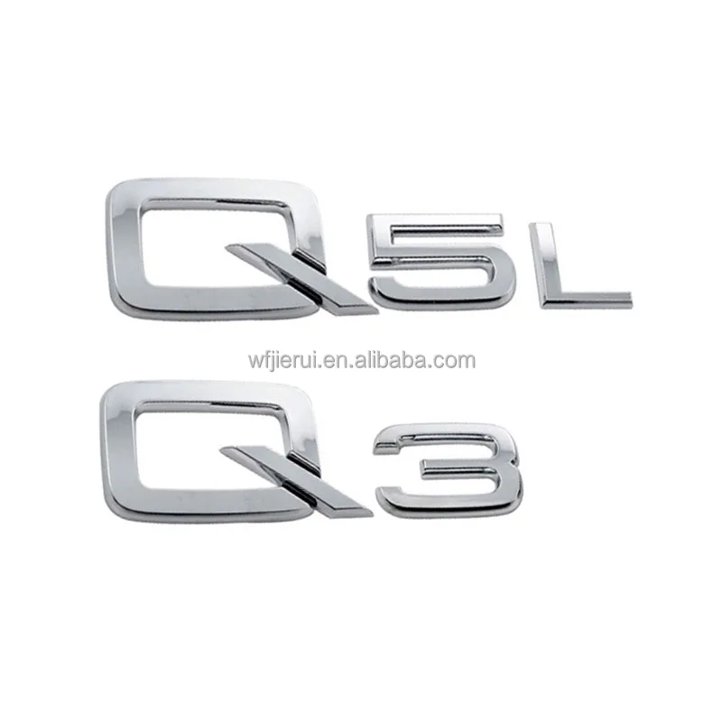 Q3 Q5 Q7 Q8 Q2l Q5l Abs Plated Badge Sticker For Audi Figure Rear Trunk ...