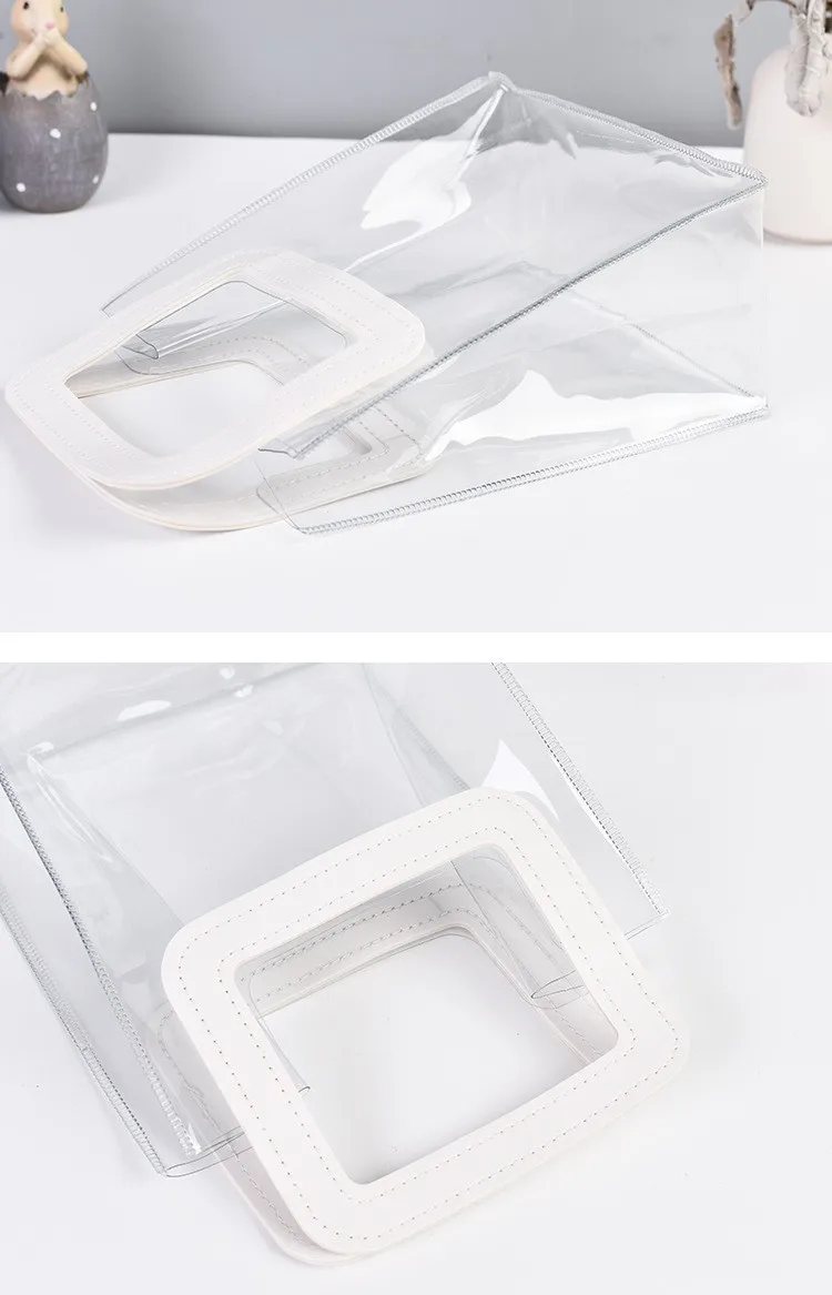 Fashionable Clear Laser Pvc Transparent Tote Hand Bag Popular - Buy ...