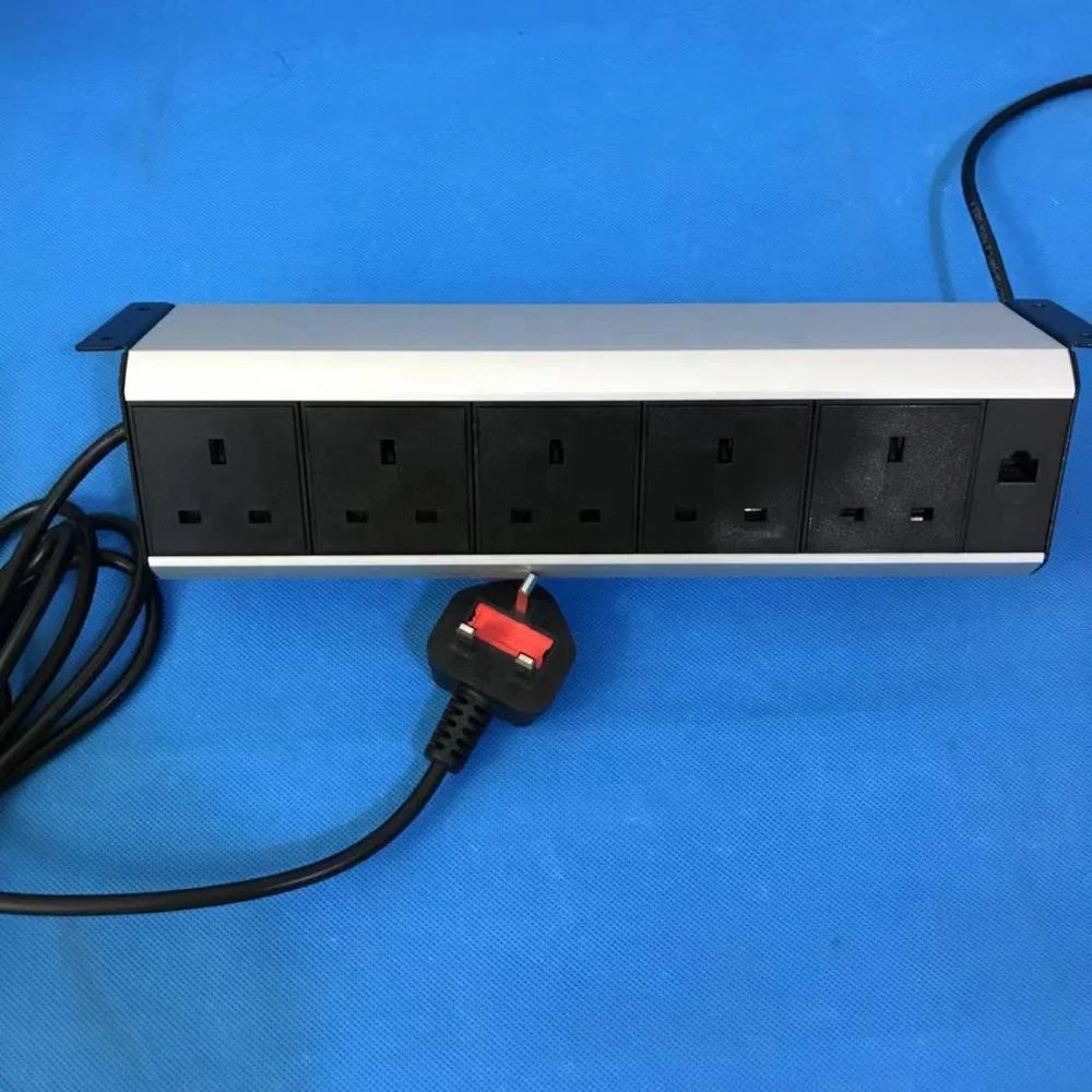 Uk Power Plug Office Room Under Table Desk Interconnection Box / Under ...