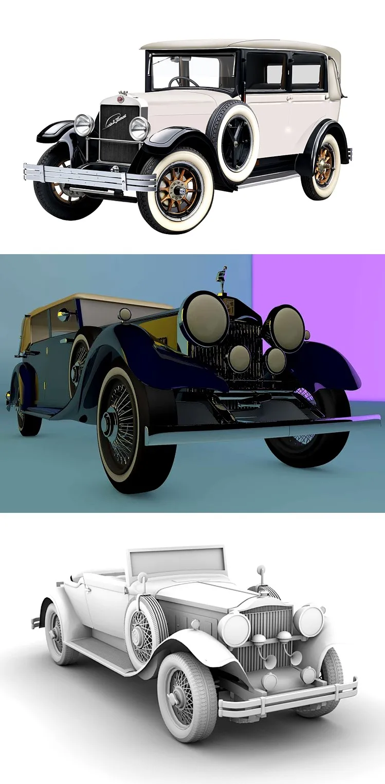 European Style Exhibition Props Full Size Electric Car Vintage Model ...