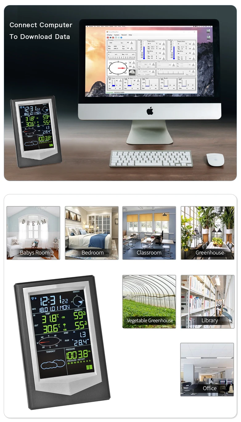 The Latest Outdoor Wireless Wind Direction Wind Speed Weather Station ...