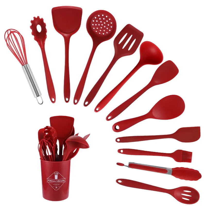 Spot Silicone Kitchenware Set Household Cooking Silicone Spatula Soup ...