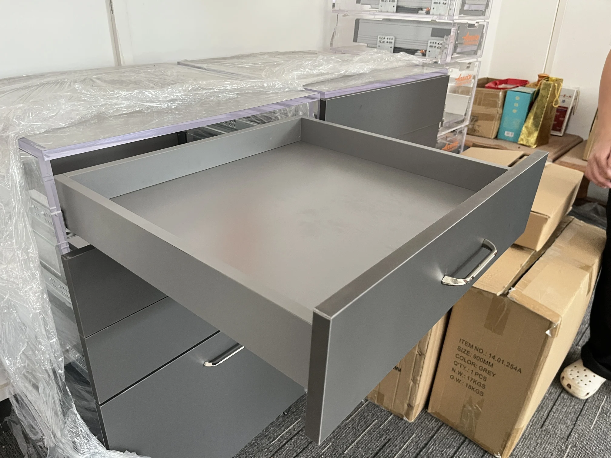 Drawer System Double Wall Drawer Side Panel 14mm 2D Adjustable Metal ...