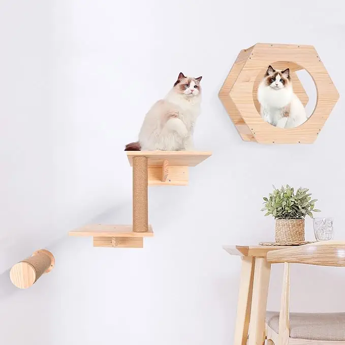 Cat Ledges, Wooden Climbing Furniture, Cat House Apartment Furniture ...