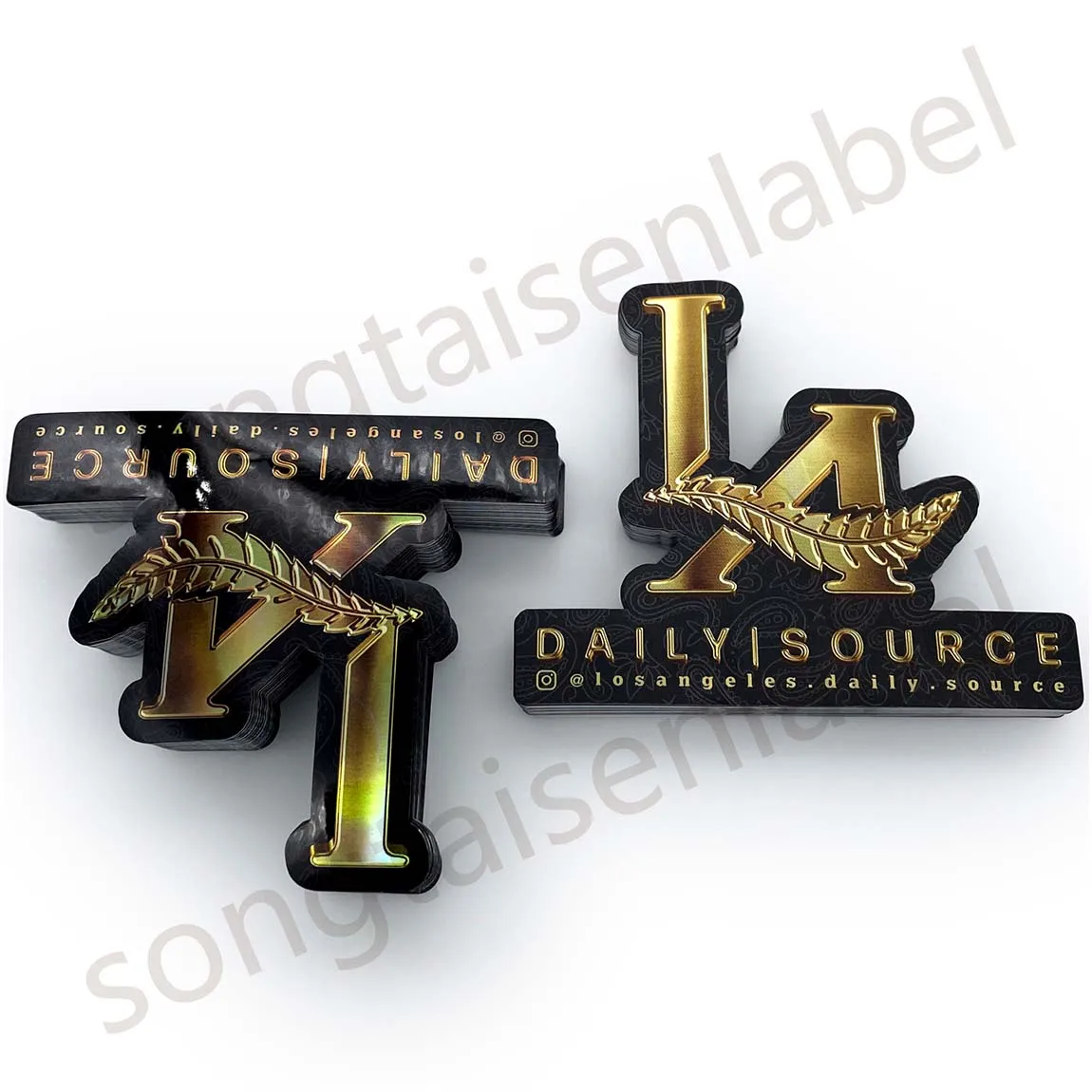 Custom 3d Metal Logo Sticker Suncatcher Glass Metal Sticker Sticker ...