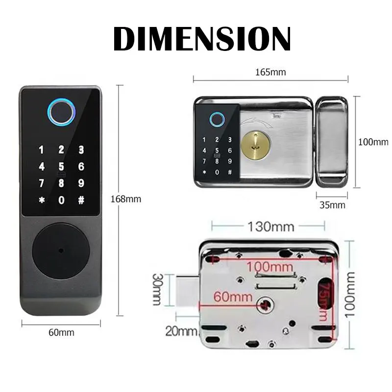 Luxury TUYA WIFI Digital Door Knob Rfid Card Key Digit Fingerprint ...