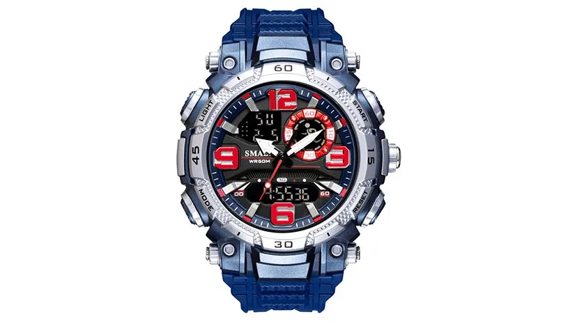 Men Sport Digital Custom Logo Water Proof Watches Silicone Chronograph ...