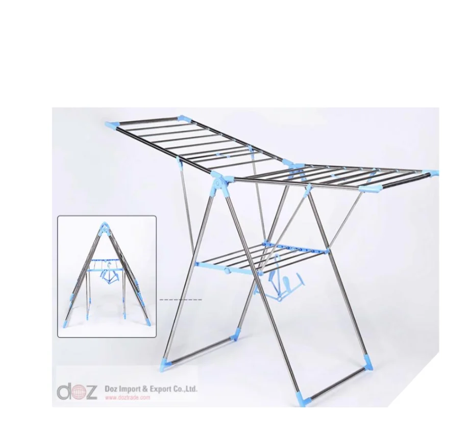 Folding Wing Drying Rack Standing Rack Foldable Towel Cloth Rails ...