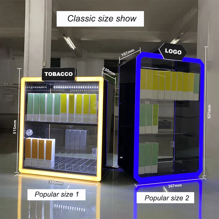 Double Sides Rgb Lighted Chewing Smokeless Acrylic Tobacco Display ...
