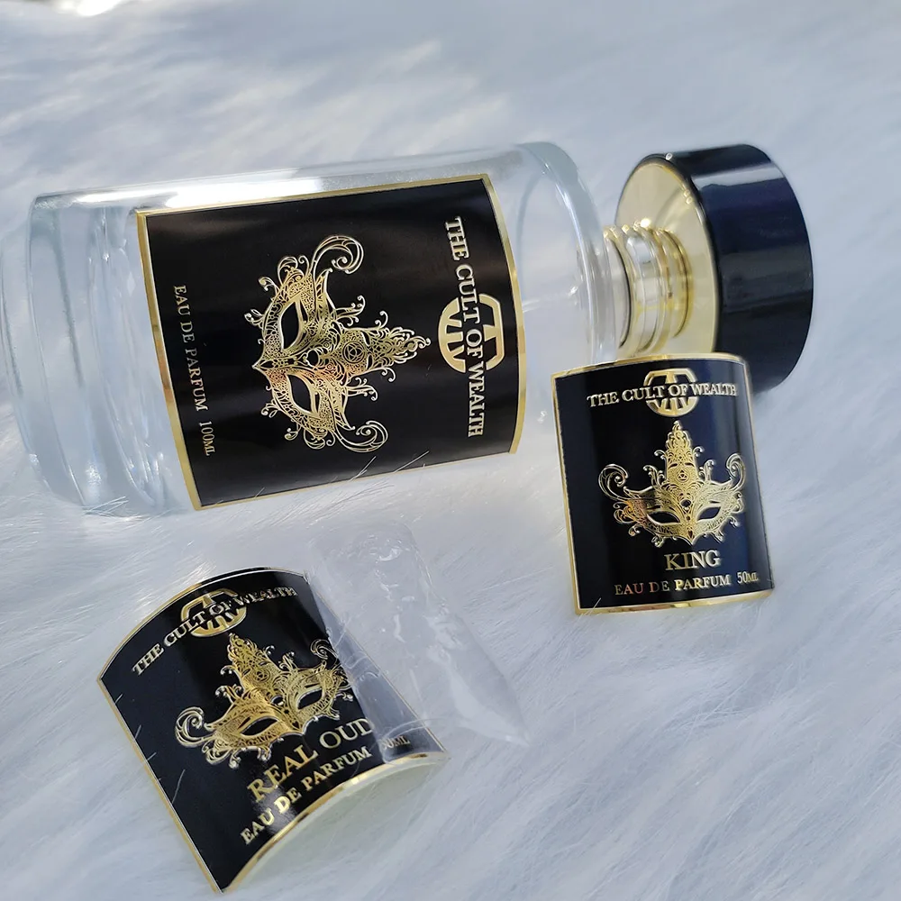 Customized Perfume Logo Stickers - Metal Label 3D Embossed