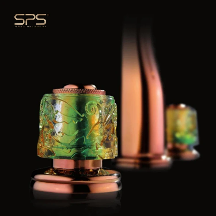 A7033 Coloured Glaze Faucets Bathroom Basin Tap Brass Material Hot Cold ...