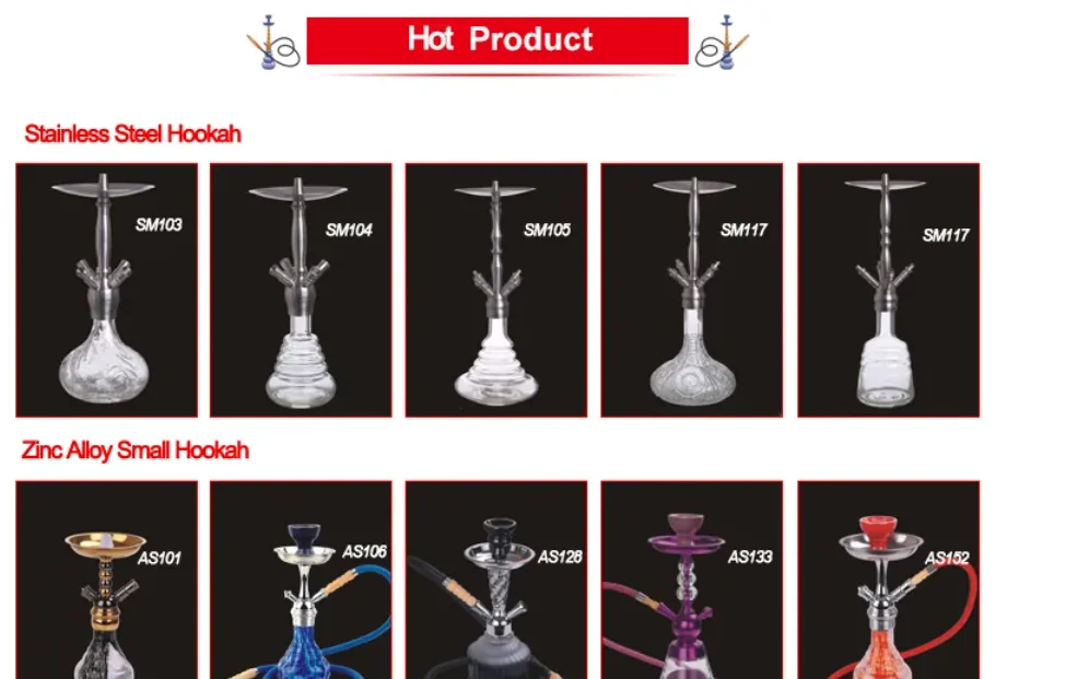 High Quality New Design Shisha Arabian Hookah Aluminum Glass Mixed ...