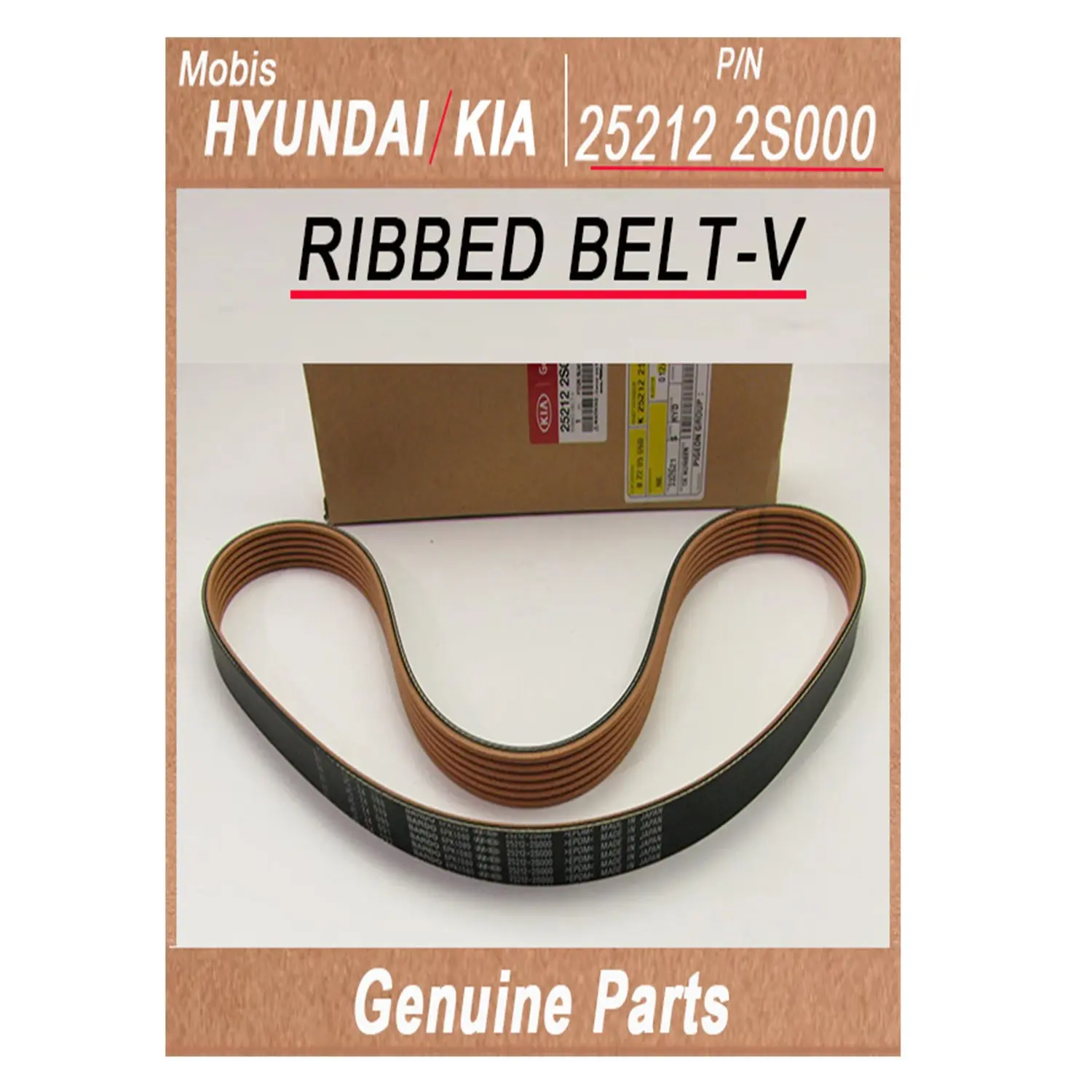 252122S000 / RIBBED BELT-V / Genuine Korean Automotive Spare Parts ...